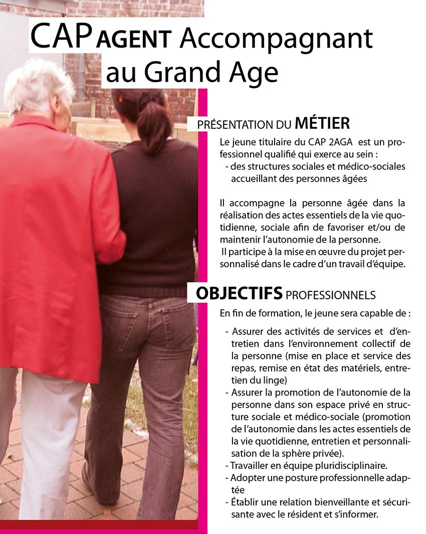CAP AAGA Agent Accompagnant au Grand Age